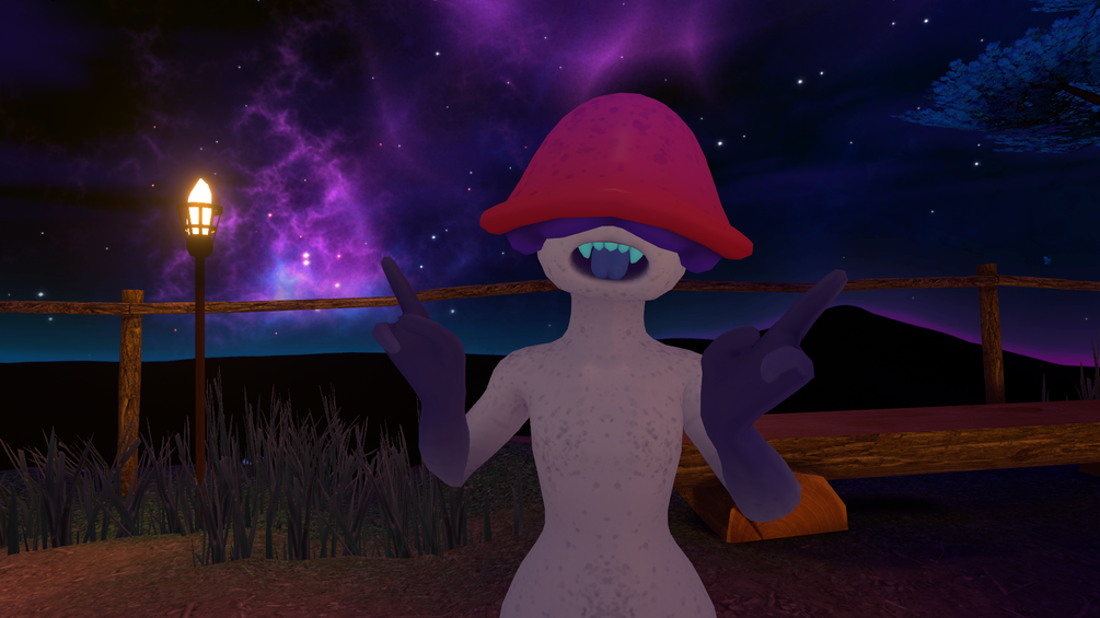 Vrchat Grub and Mushroom avatar
