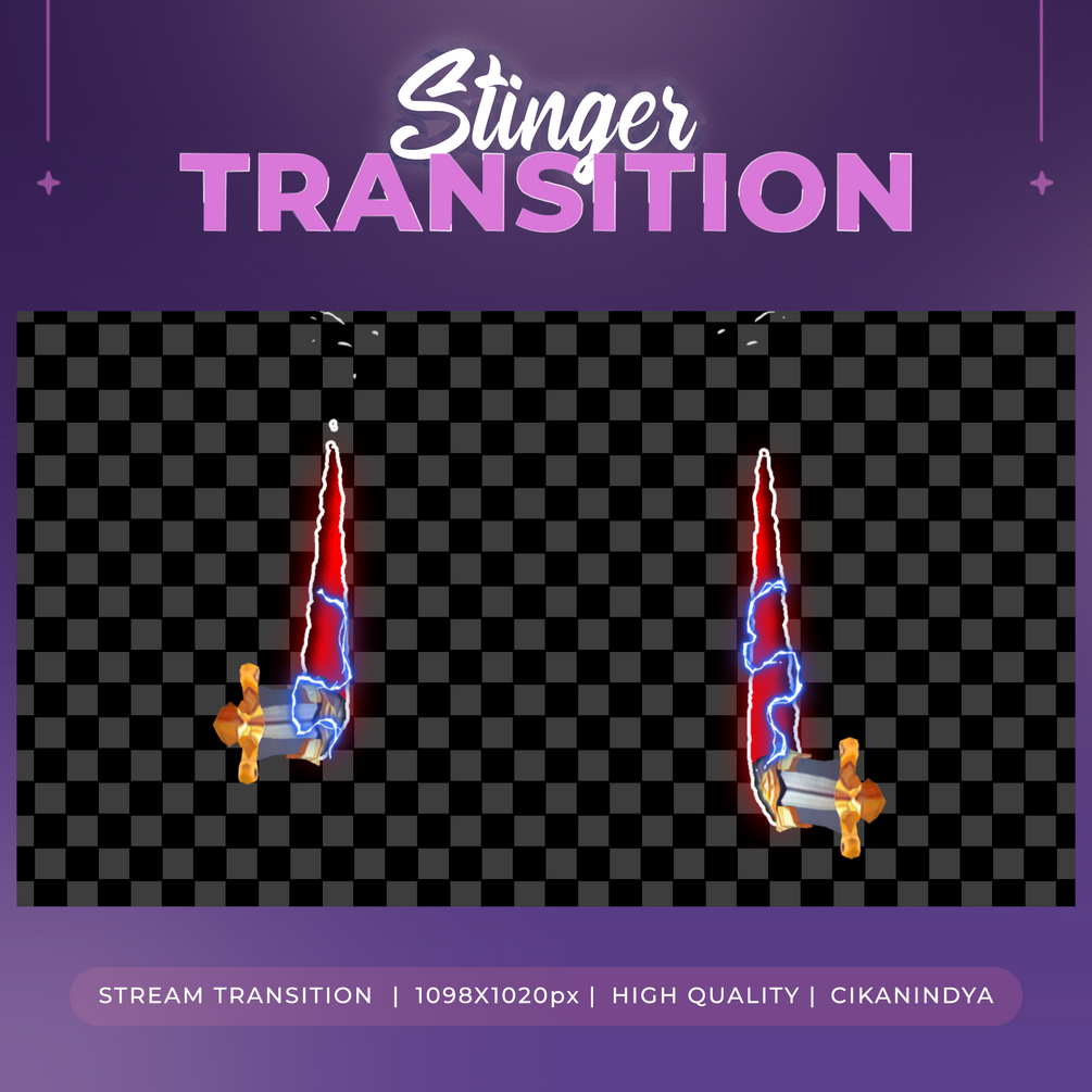 Animated Stinger Transition Shock Slash | Thunder-Powered Blade ...