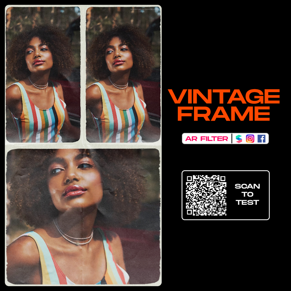 Vintage Frame Instagram & Facebook Filter | Spark Ar Studio Arexport file