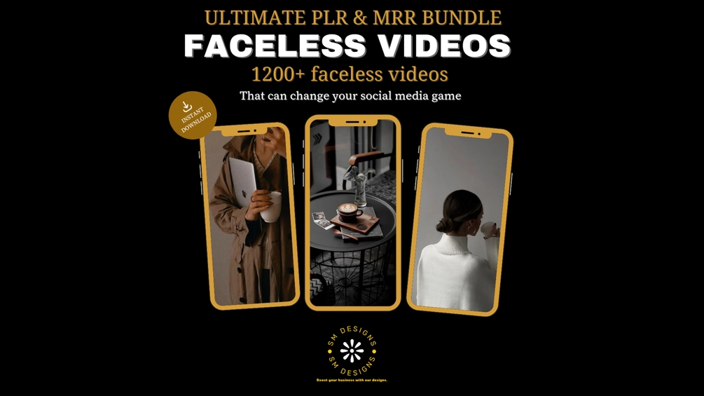 PLR Faceless Videos with Master Resell Rights, MRR PLR Digital Products ...