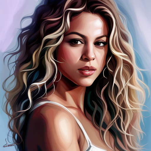 Digital portrait of Shakira