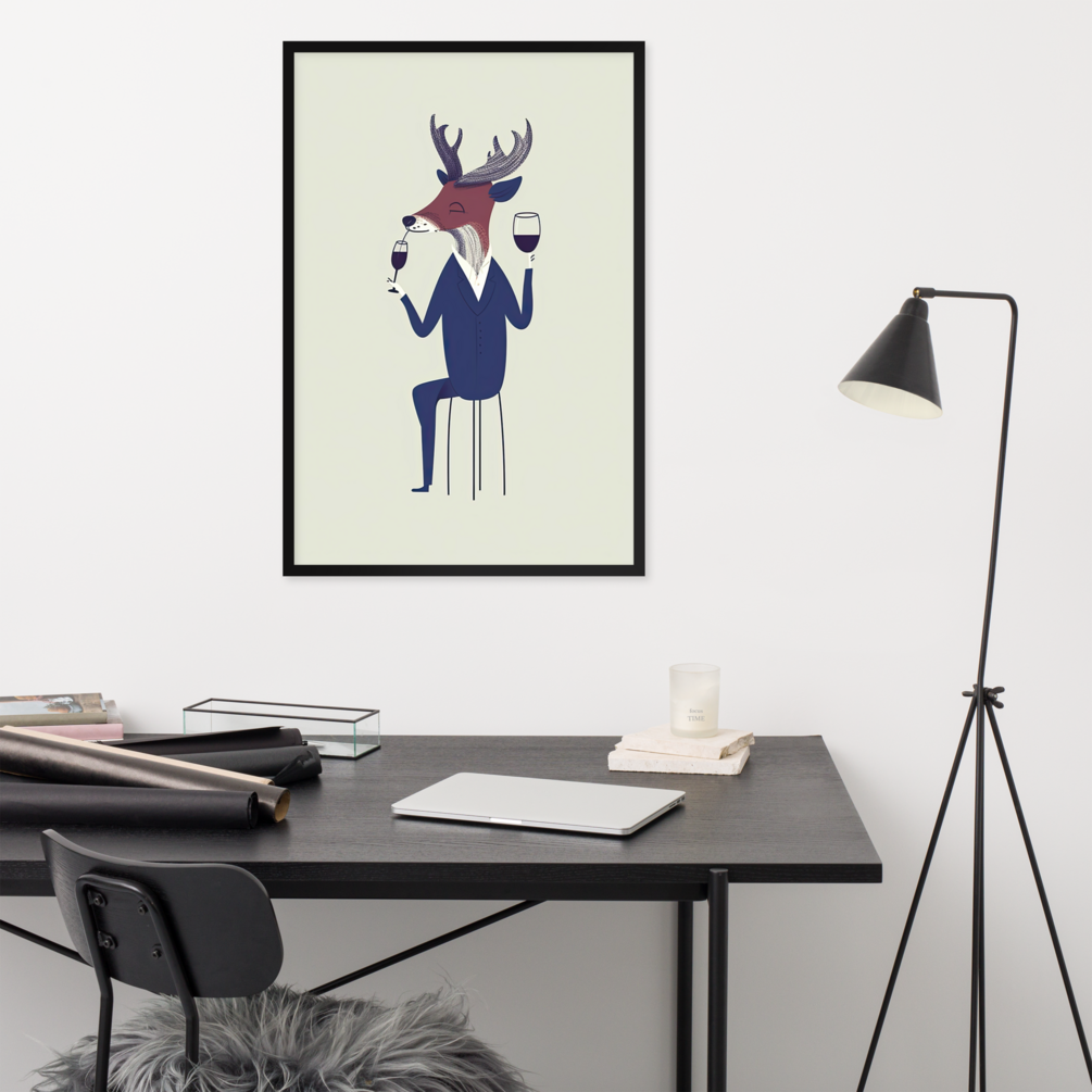Suited Stag (Framed Print)