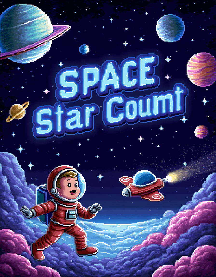 Space Star Count Flipbook – 54 Fun Counting & Number Pages for Kids