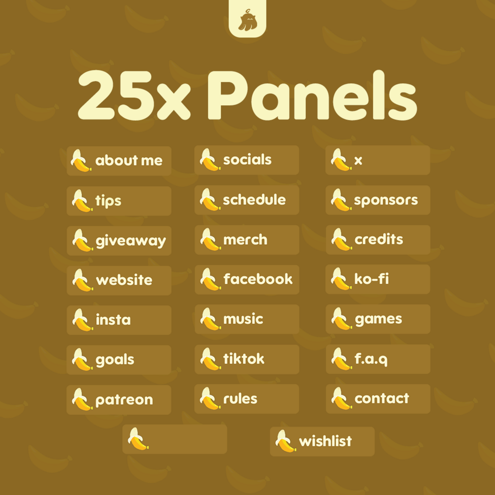 (LIMITED EDITION) Banana Animated Overlay | Twitch Streaming | Panels ...