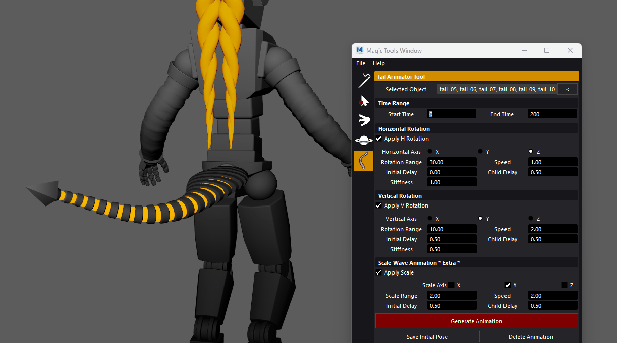 Introducing the Tail Animator Tool for Maya - Version 1.0.0 - BreinerRigger