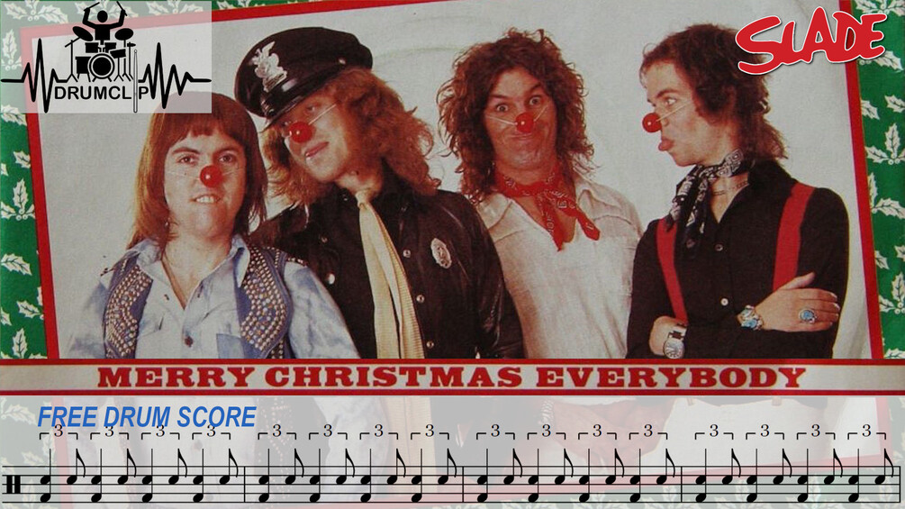 Slade - Merry Xmas Everybody (Drum Sheet Music)