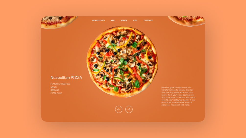 Pizza Prototype in Figma