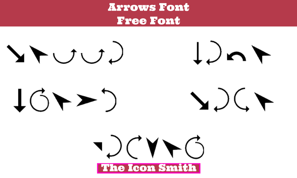 Free Arrows Font F14364