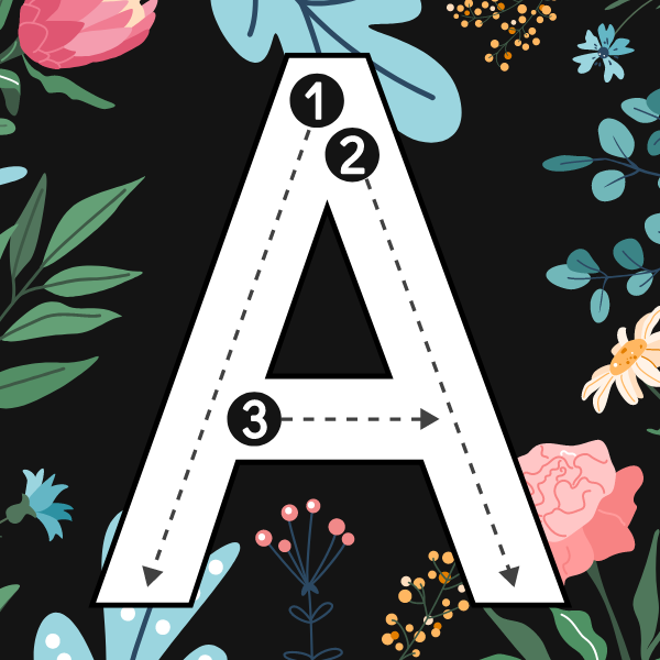 Alphabet Tracing Cards Worksheet in Pastel Colors Illustrative