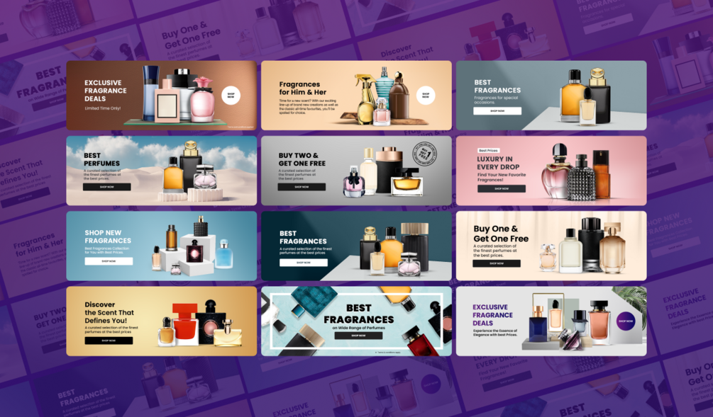 Luxury Perfume Ad Banners – High-Quality PSD Templates