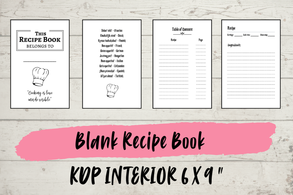 Recipe book blank recipe journal to write for women, design cookbooks ...