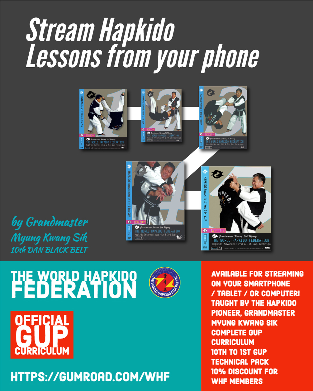 12345 WHF HAPKIDO "Official" GUP Curriculum - Grandmaster Myung Kwang Sik