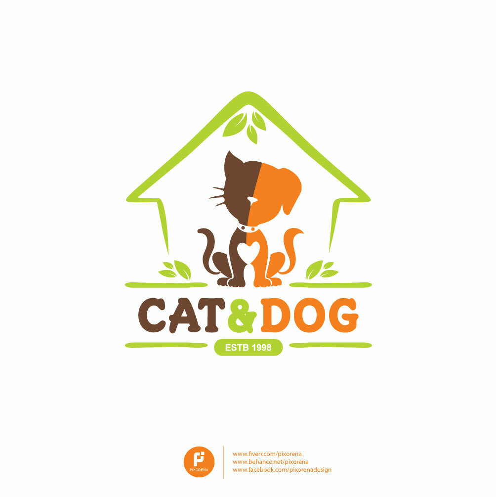 Cat and Dog Logo Design