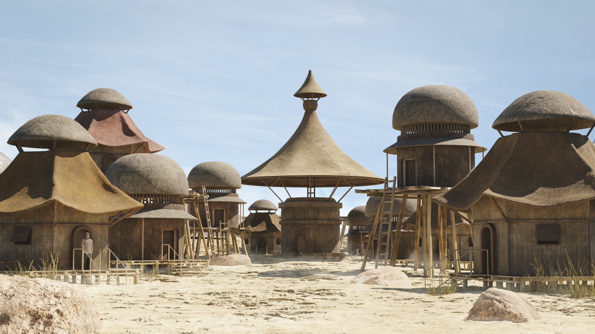 FREE Fantasy Hut Set Updated! new models - Chuck_CG