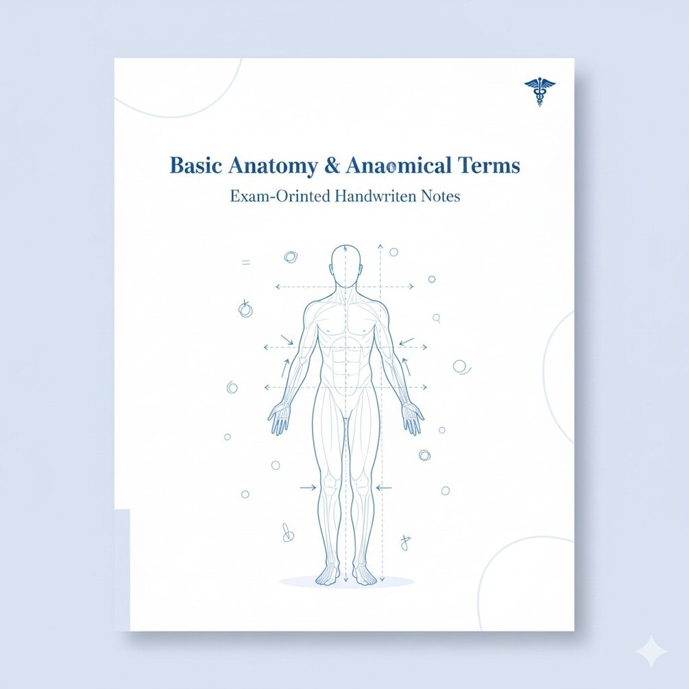 Basic Anatomy & Anatomical Terms – Exam-Ready Notes (PDF)