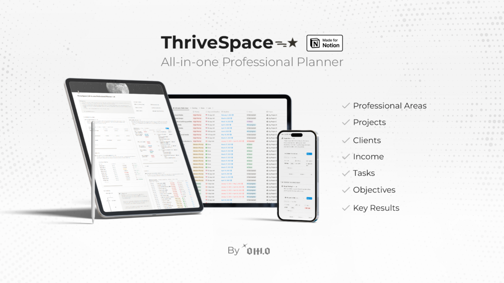 [Notion] ThriveSpace | All-in-one Professional Planner