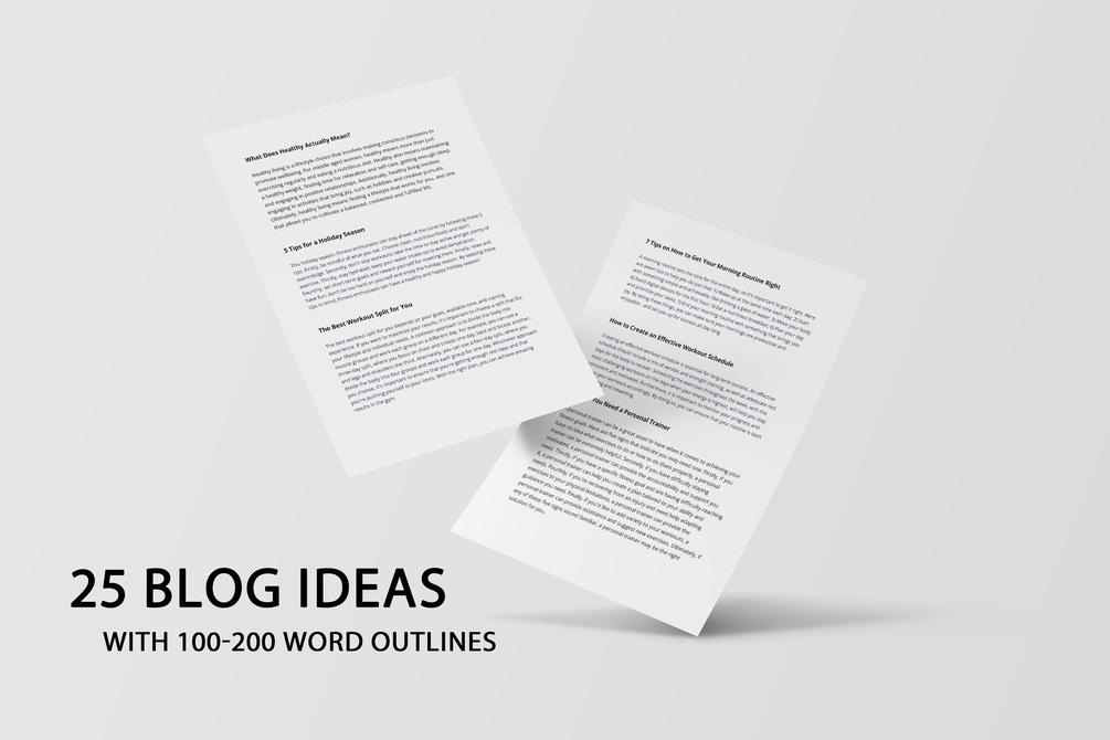 25 Blog Post Headlines With 100-200 Word Outlines for Personal Trainers