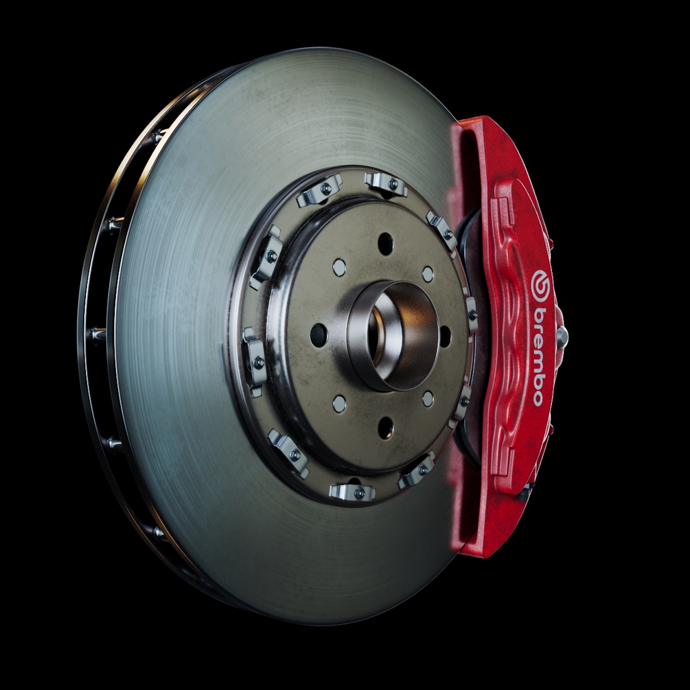 Brembo ceramic disk brake set (2 sets of textures clean/dirty)