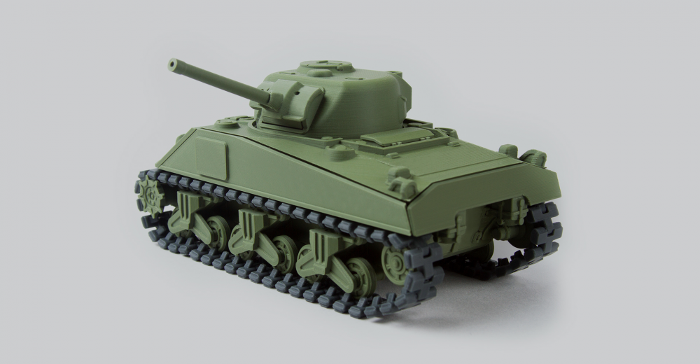 Foldable Tank M4 Sherman multiple prints --- 3D Printer Files model STL 3MF