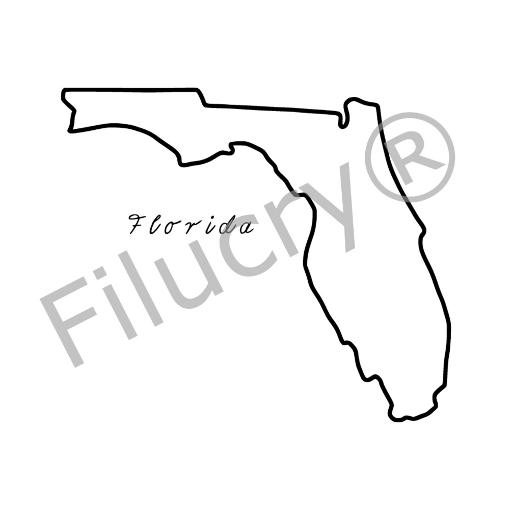 Florida Outline SVG, PNG, JPG, PDF