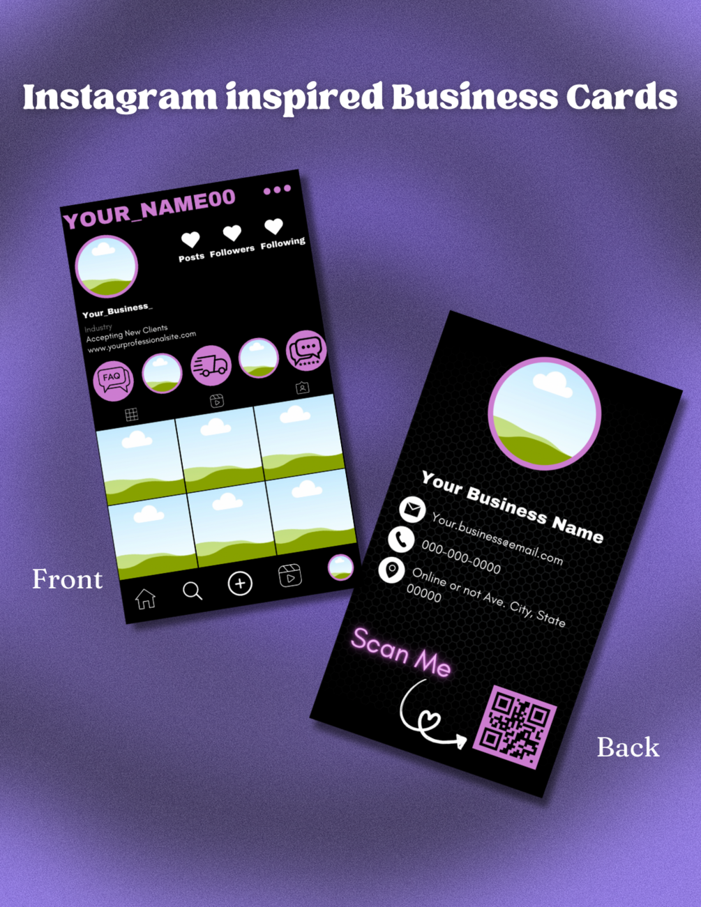 Instagram Inspired Business Card Template