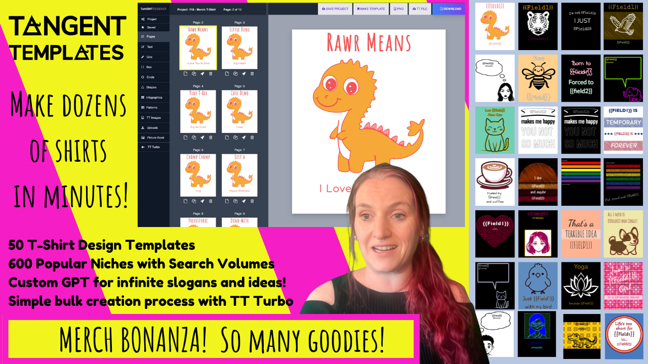 Huge free bundle of goodies for Merch by Amazon, from Tangent Templates ...