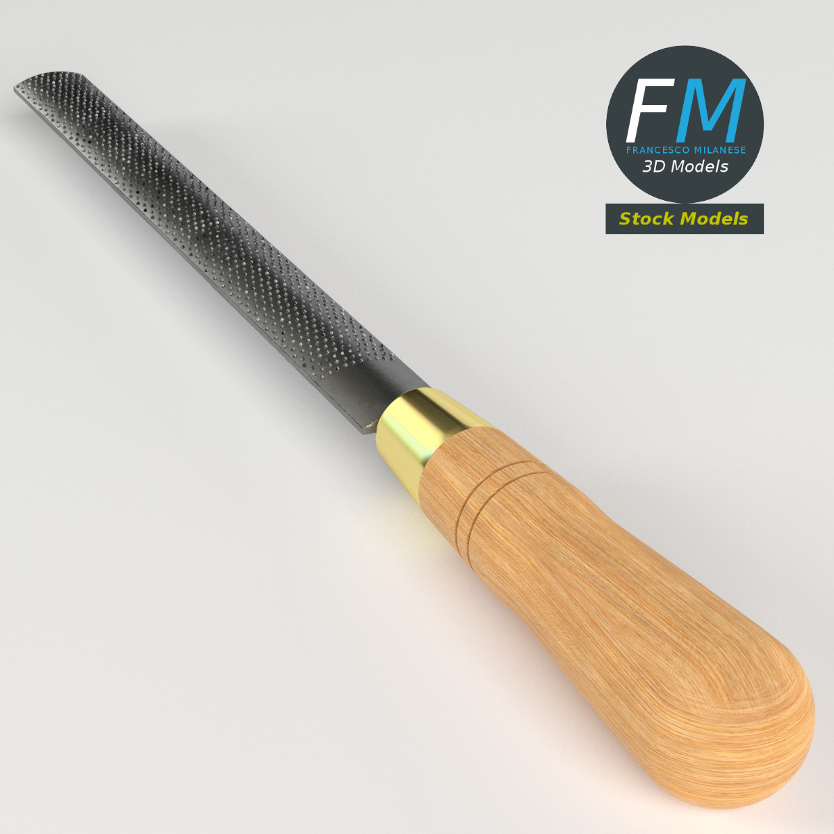 3D MODEL - Half round rasp