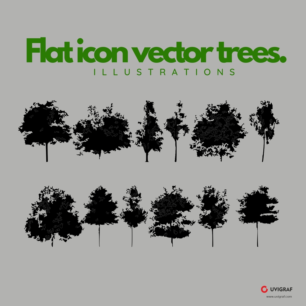 FLAT ICON VECTOR TREES | t3.51