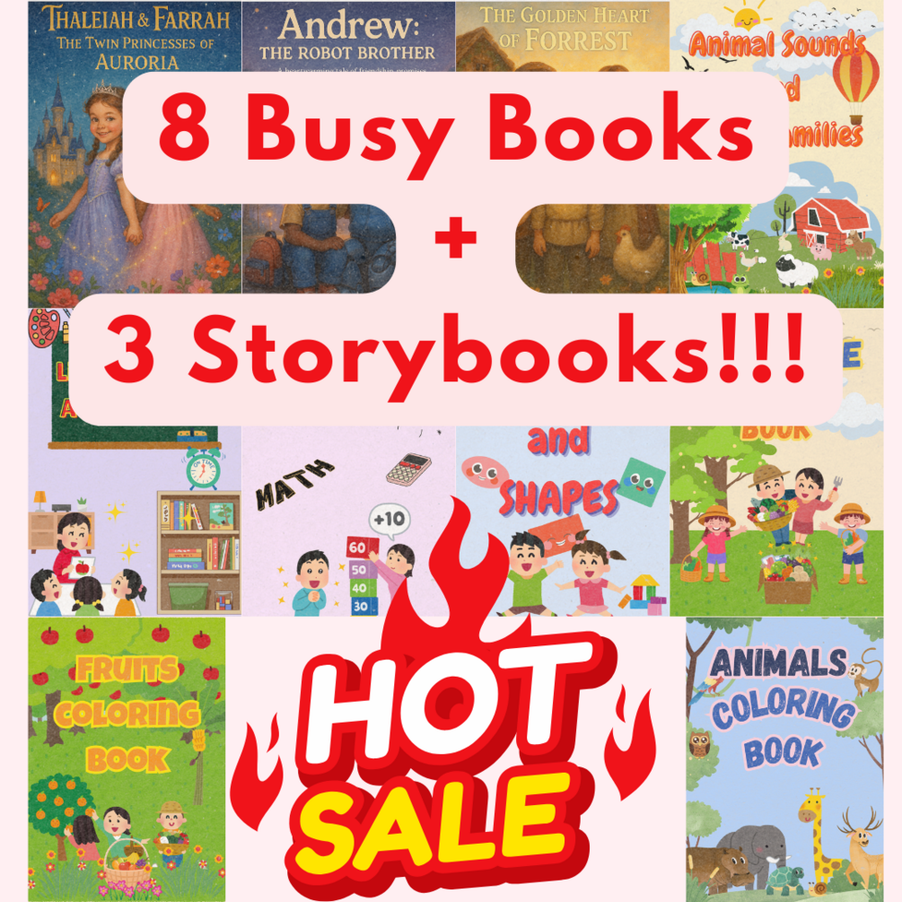 🌟 Bright Minds & Big Hearts: Ultimate Printable Learning & Storybook Bundle