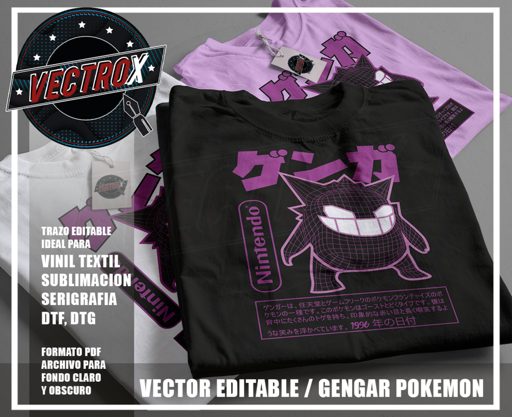Vector Editable - Gengar Pokemon