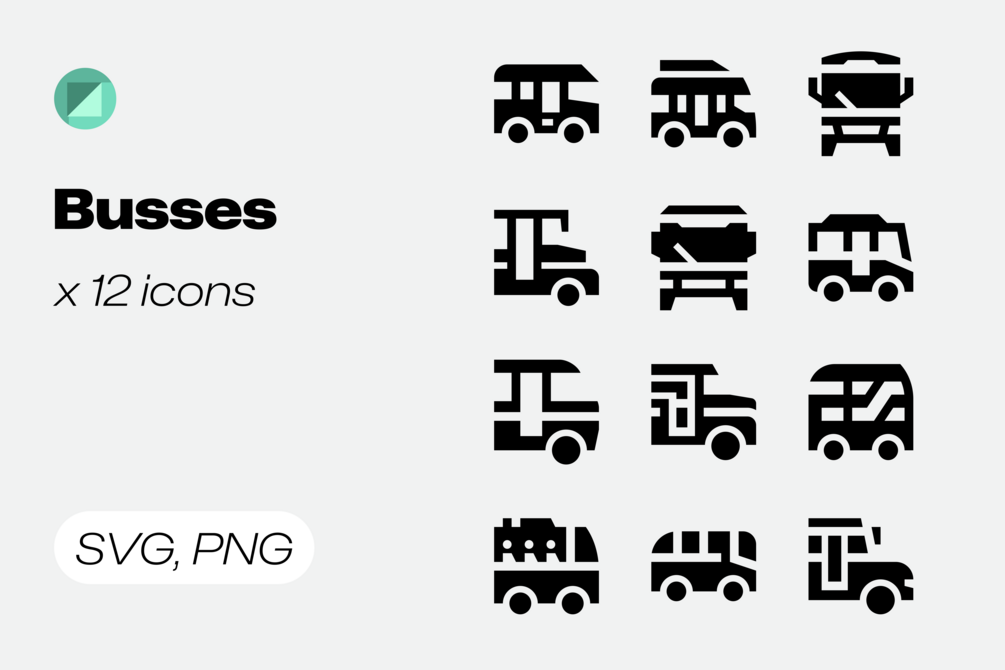 Basicons / Solid / Bus Icons