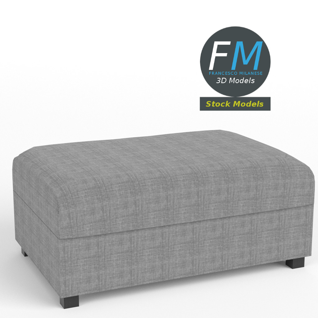 3D MODEL - Upholstered footstool