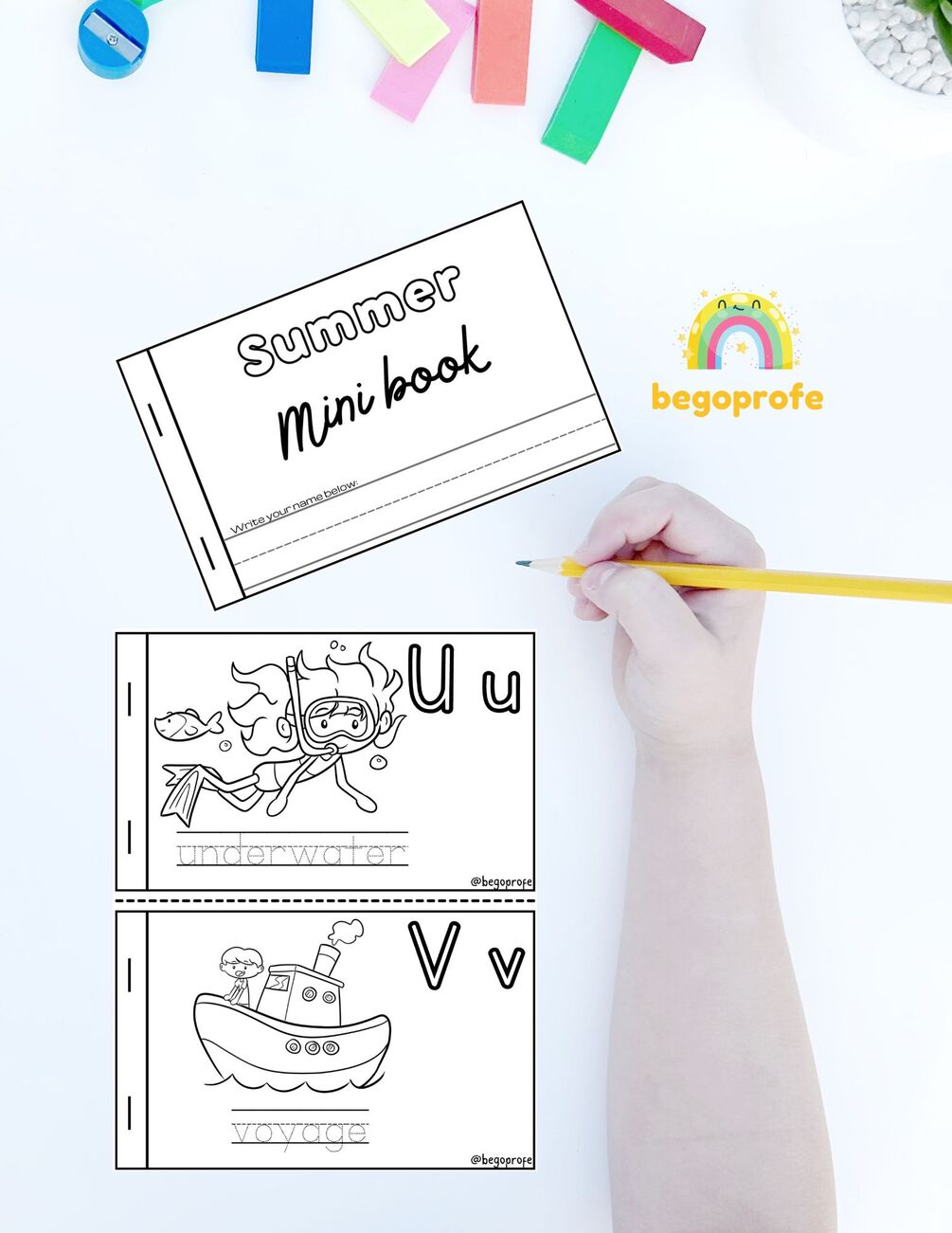 Summer Alphabet Mini Coloring Book: Engage, Learn, and Create!