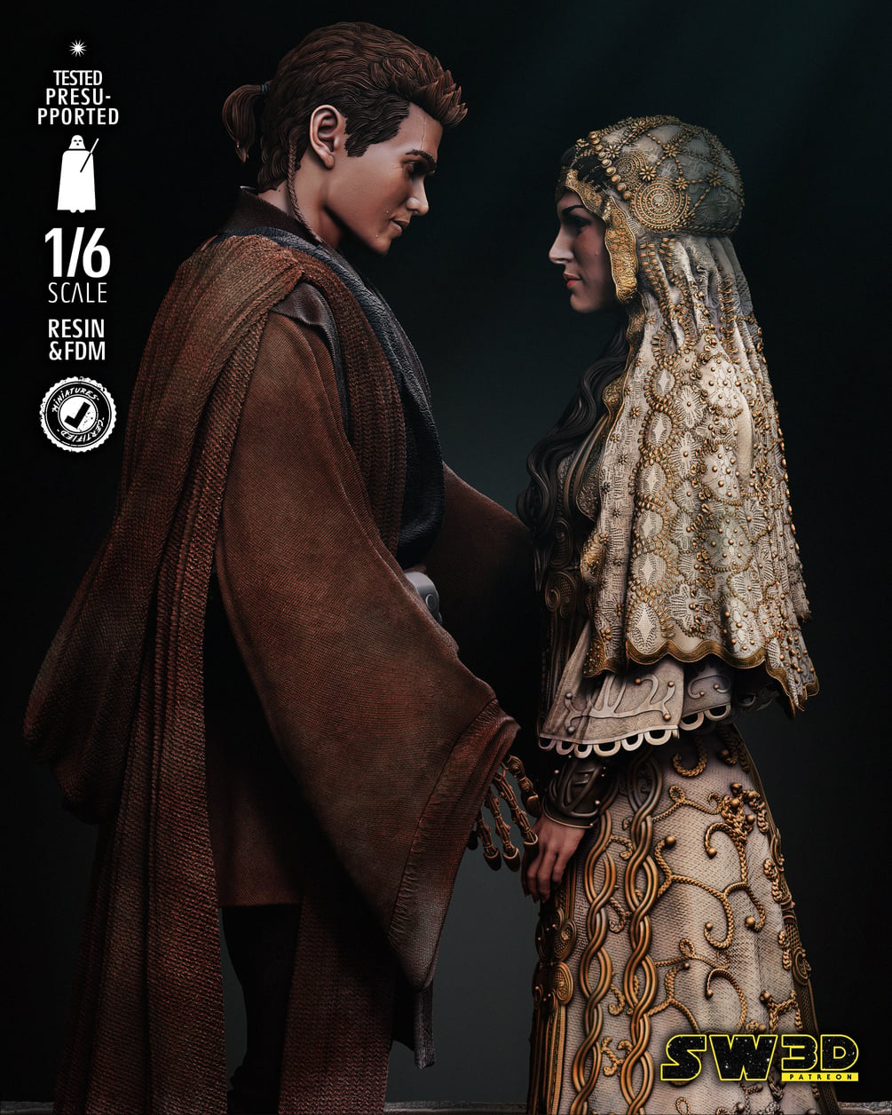 Anakin and Padme DIORAMA - Star Wars 3D Models - Tested and Ready for ...