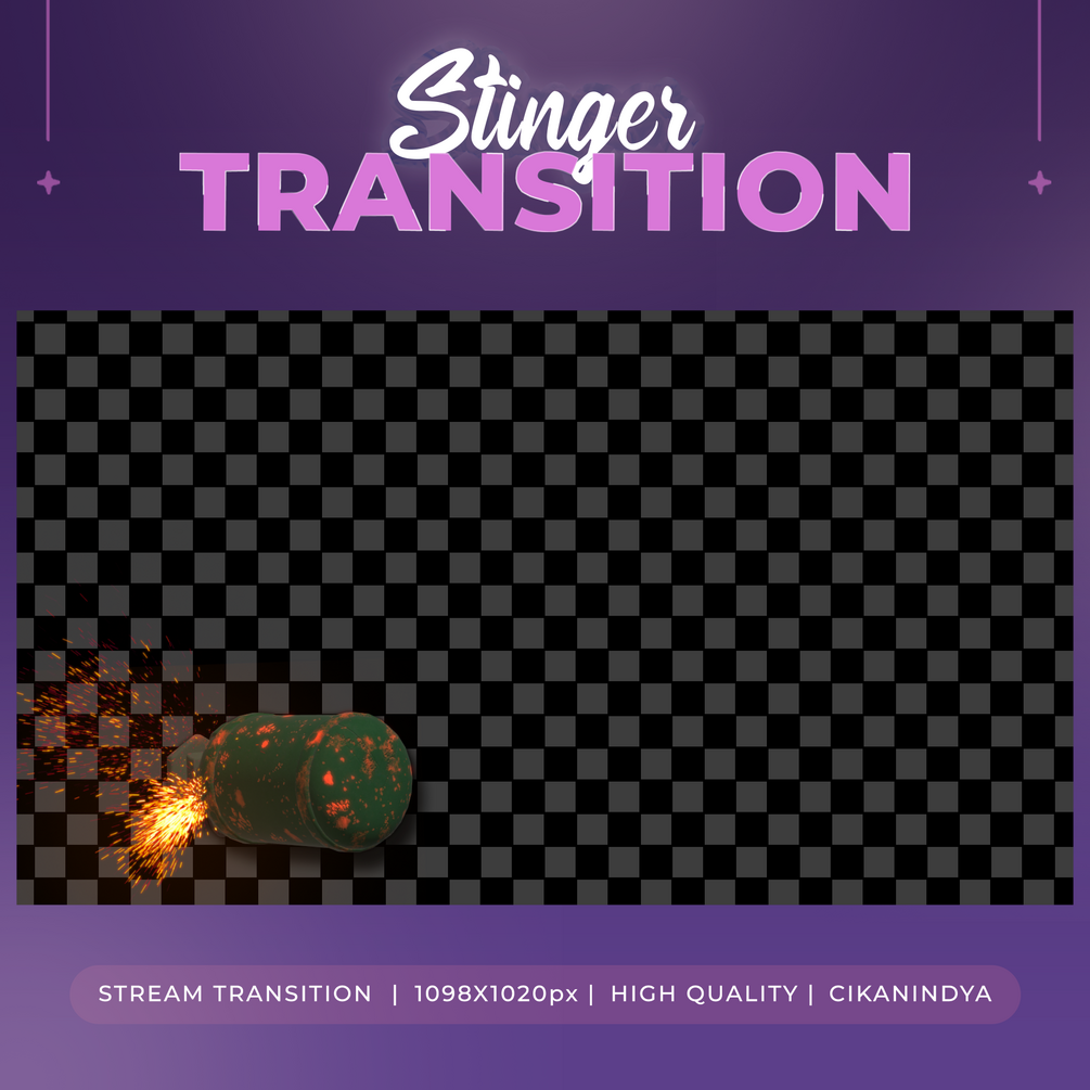 Animated Stinger Transition Burning Fuse | Timed Explosion Effect for ...