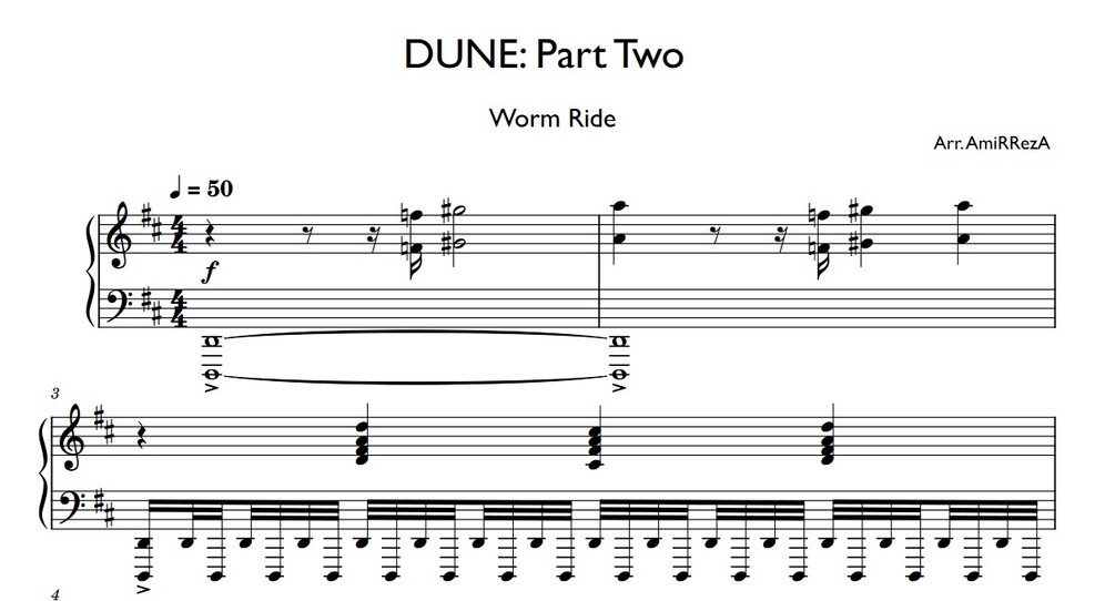 DUNE: Part Two - Worm Ride [Sheet Music]