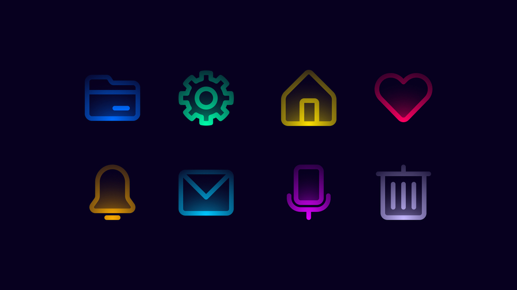 Icon Design | Gradient Icon Set