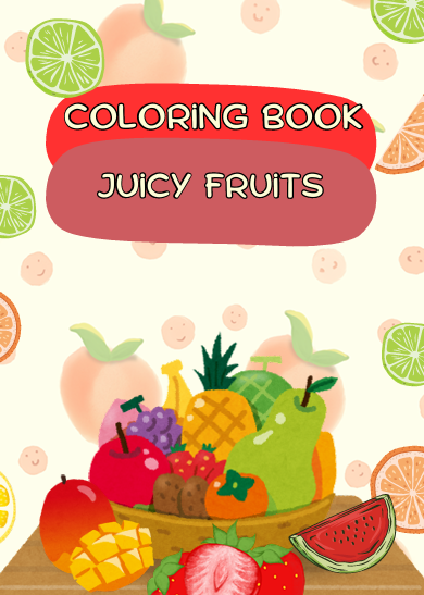 Fruit fun coloring book for kids (printable)