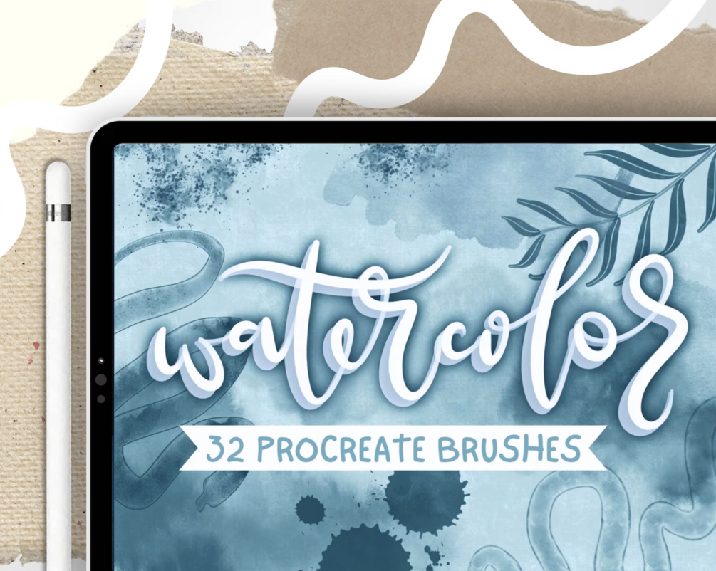 32 WATERCOLOR BRUSHES PROCREATE || Updated