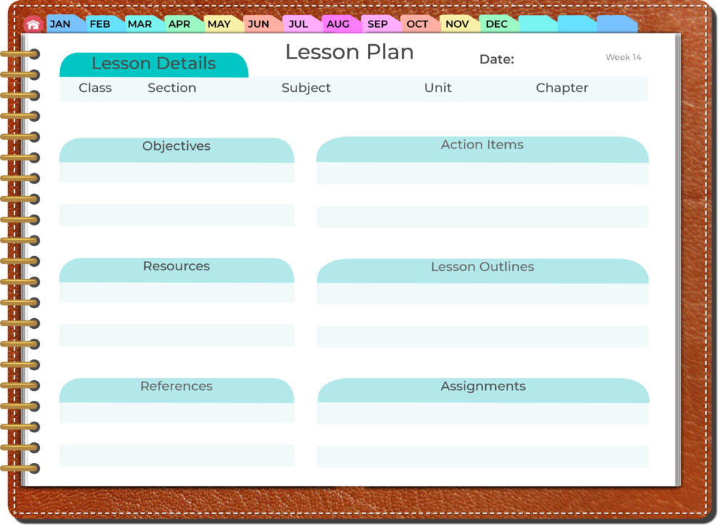 Digital Lesson Planner for Teachers