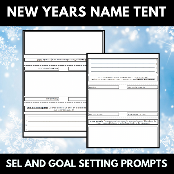 Name Tents para el Año Nuevo