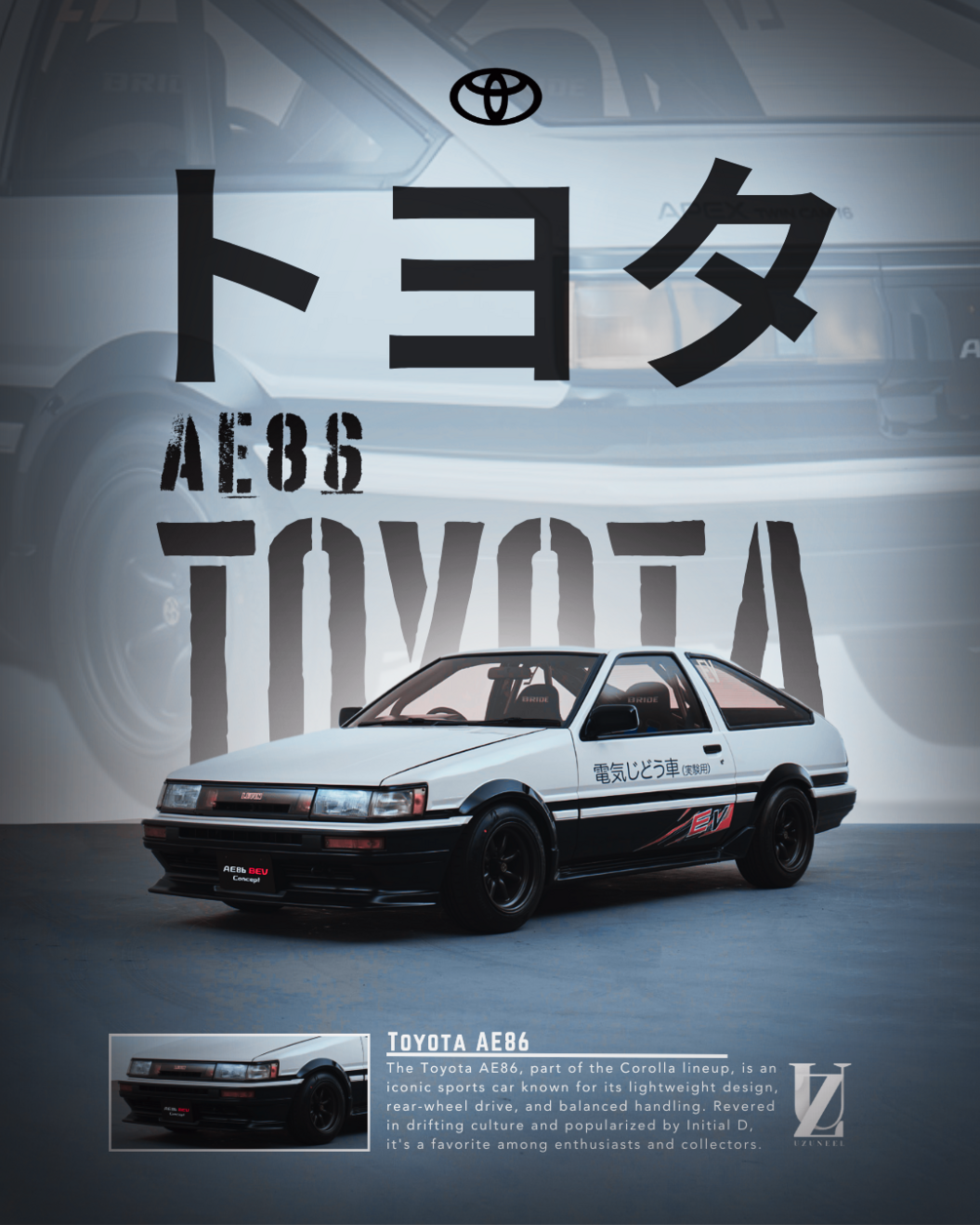 Toyota AE86 HD Poster ver 2