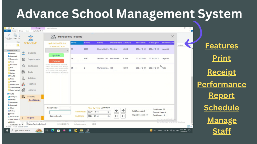 Advance School Management System