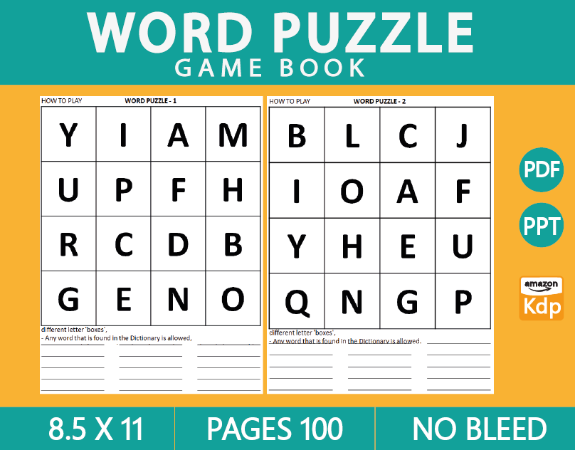 100 Word Puzzles 4x4