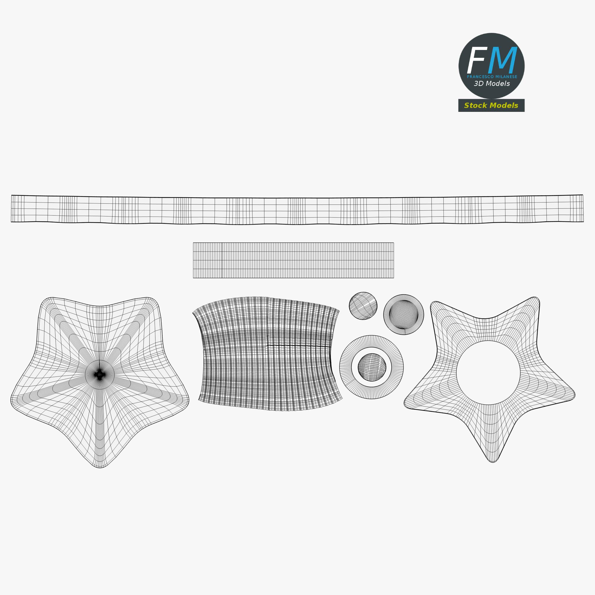 3D MODEL - Star shaped knob