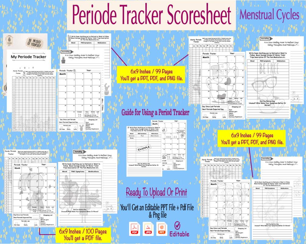 Periode Tracker Score Sheet (Menstrual Cycles)