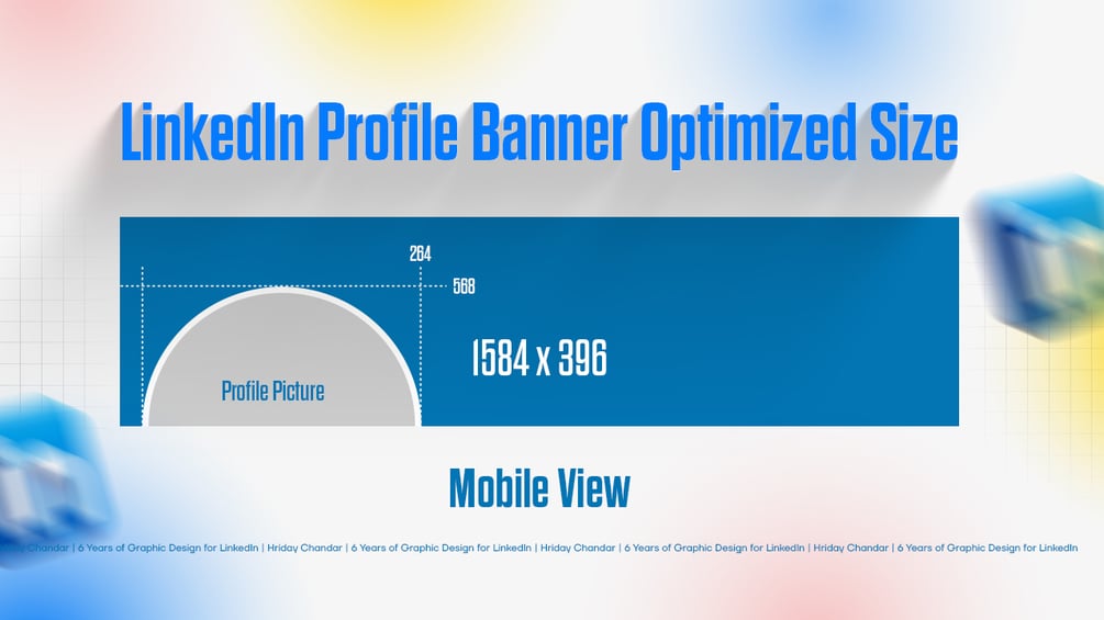 LinkedIn Profile Optimized Banner Size Guide Template for Desktop & Mobile View