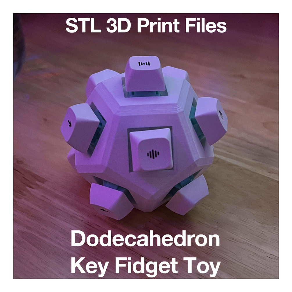 [STL] Dodecahedron switch holder / Fidget toy! 3D Print files!
