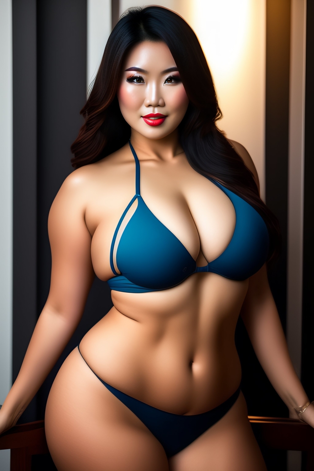 Thick Beautiful Asian Woman Art