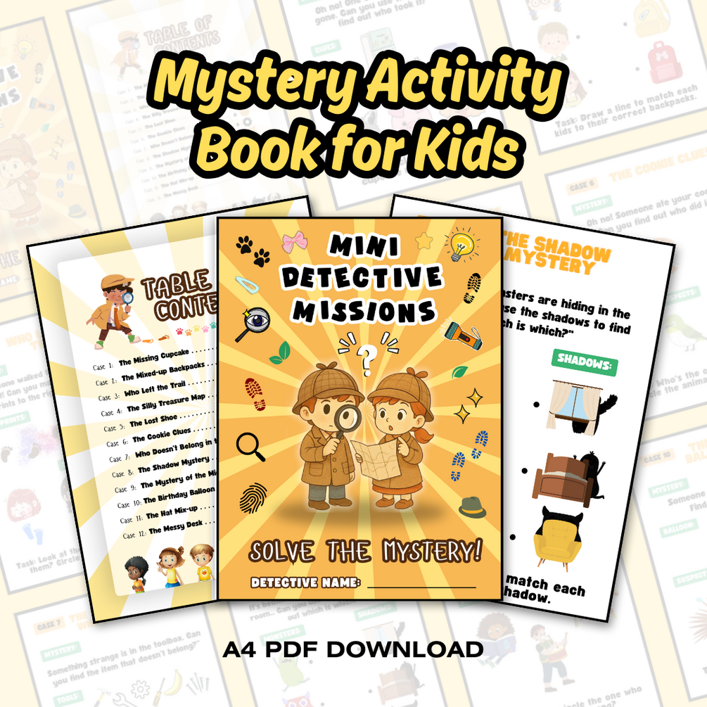 MINI DETECTIVE MISSIONS - 12 Mystery Case Activity Book (A4 PDF ...